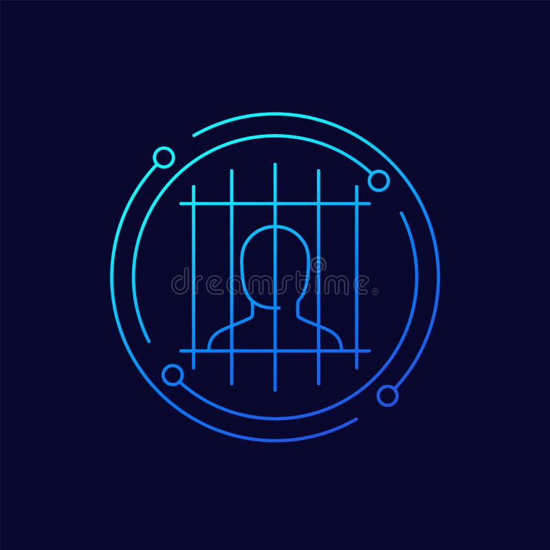 Convicted or Inmate Line Vector Icon Stock Vector - Illustration of ...