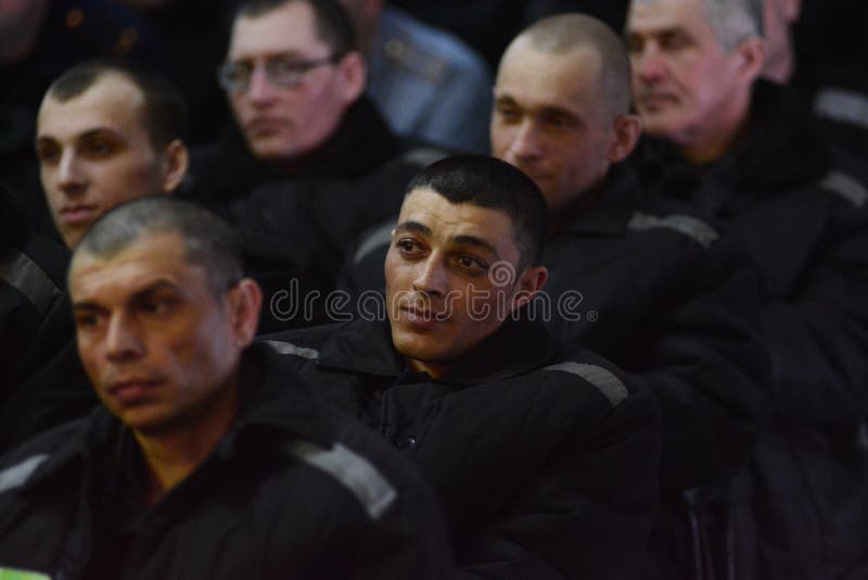 Convicted Criminals in a Russian Prison Editorial Photography - Image ...