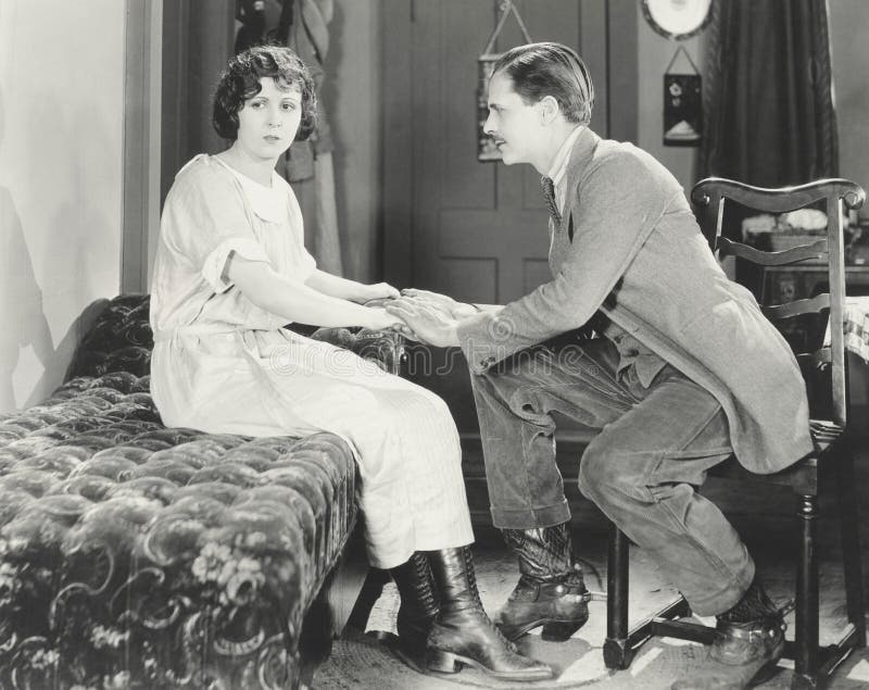 Convincing her to stay stock photo. Image of female, full - 59790440