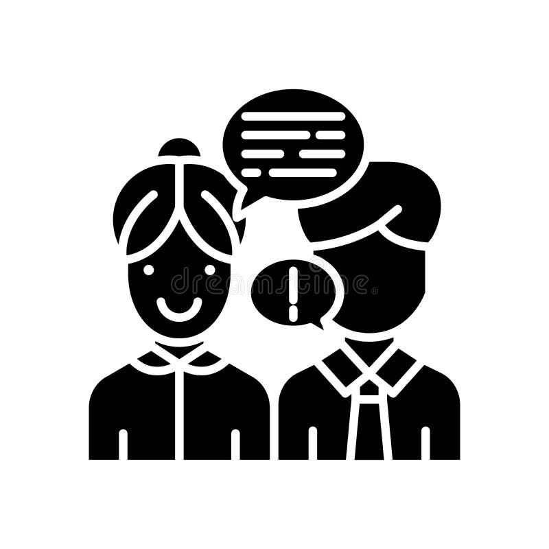 Convincing the Interlocutor Black Icon Concept. Convincing the ...