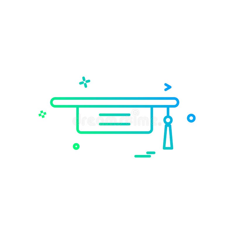 Convocation Cap Icon Design Vector Stock Vector - Illustration of ...