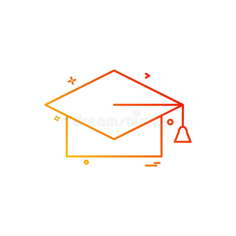 Convocation Cap Icon Design Vector Stock Vector - Illustration of ...