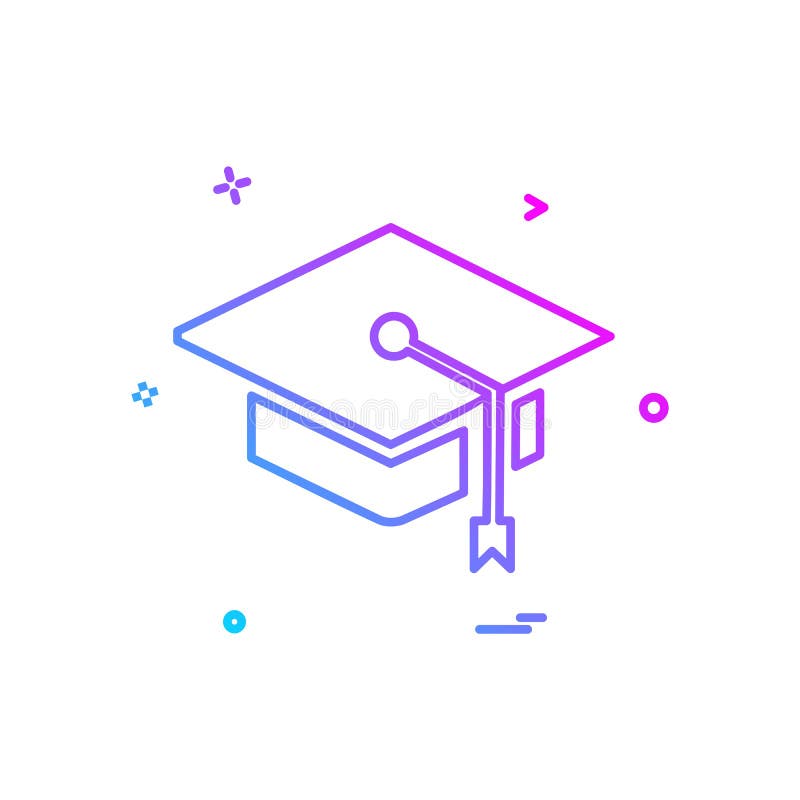 Convocation Cap Icon Design Vector Stock Vector - Illustration of ...