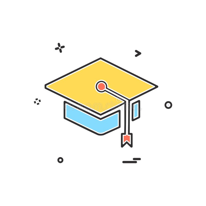 Convocation Icon Design Vector Stock Vector - Illustration of ...