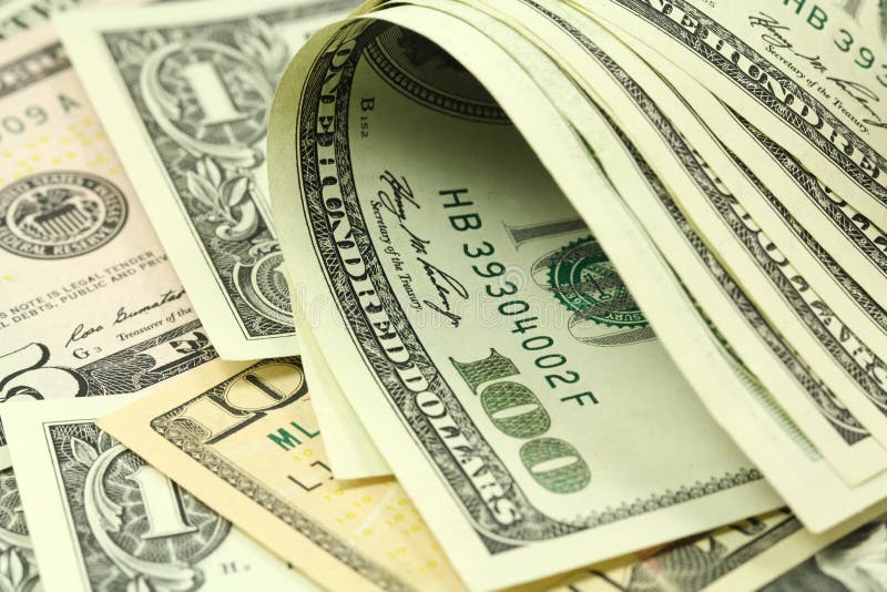 Convolute American Dollars, Background Stock Photo - Image of ...
