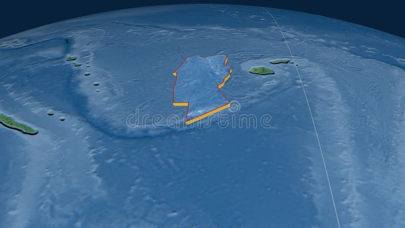 Conway Reef Plate Extruded - Natural Earth Stock Illustration ...