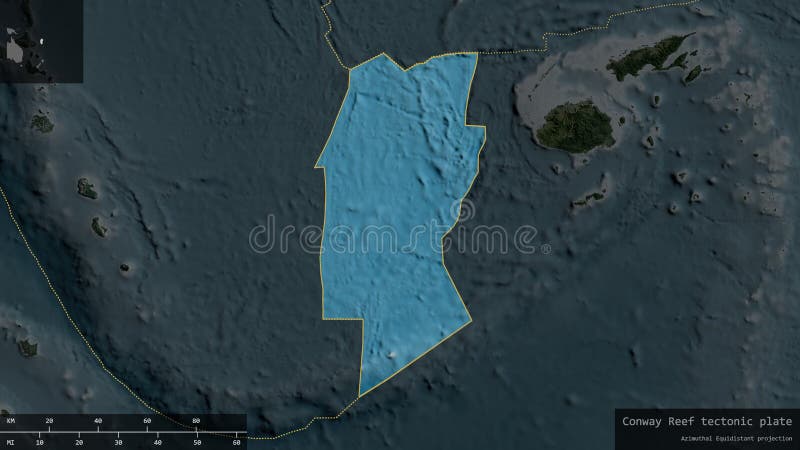 Conway Reef Composition Scale Informative Borders Satellite Imagery ...