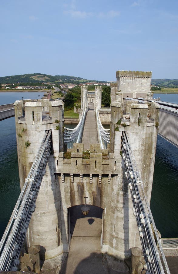 Conwy Bridge stock photo. Image of wales, hills, stone - 961296