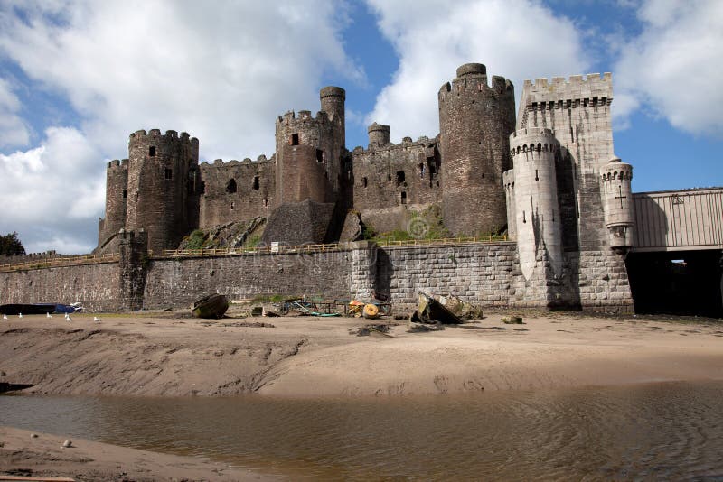 Conwy Castle stock photo. Image of dusk, eagle, tide - 19541286