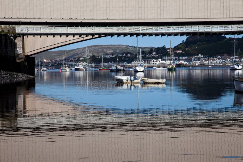 Conwy Castle bridge stock image. Image of water, river - 27182837