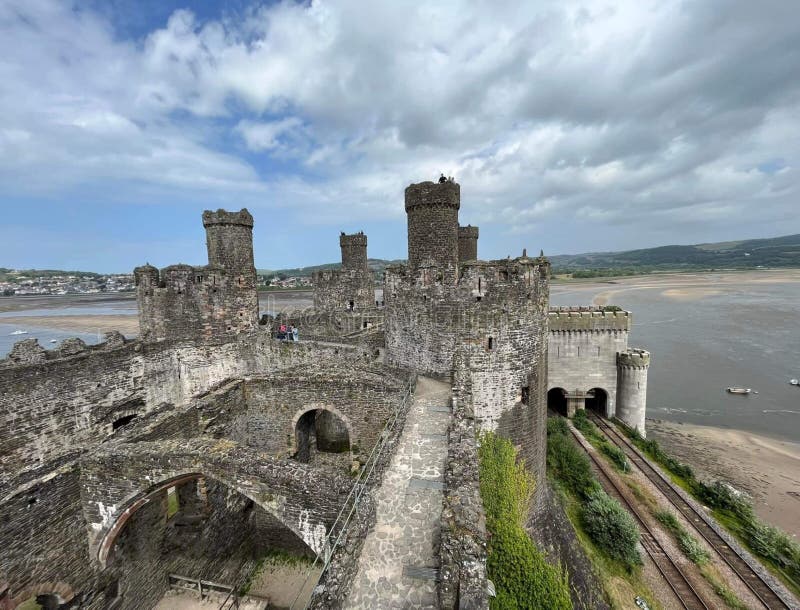 Conwy Castle is a Fortification in Conwy, Located in North Wales. Stock ...