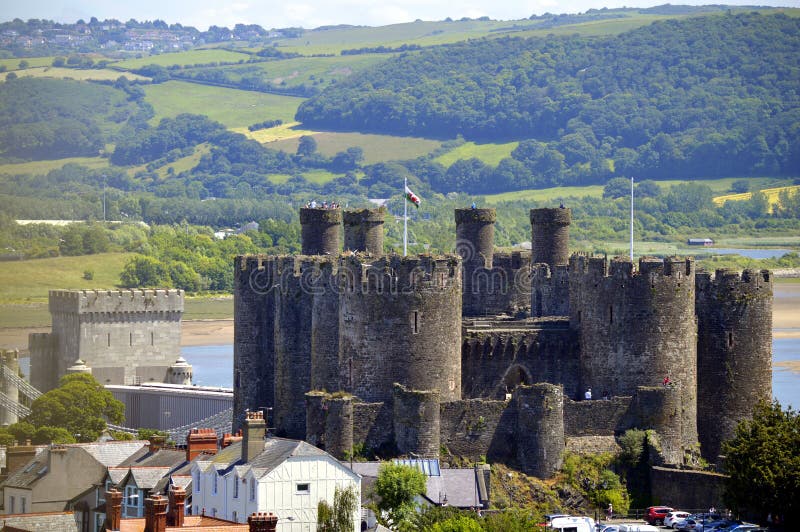 Conwy Castle stock photo. Image of history, edwardian - 43365952