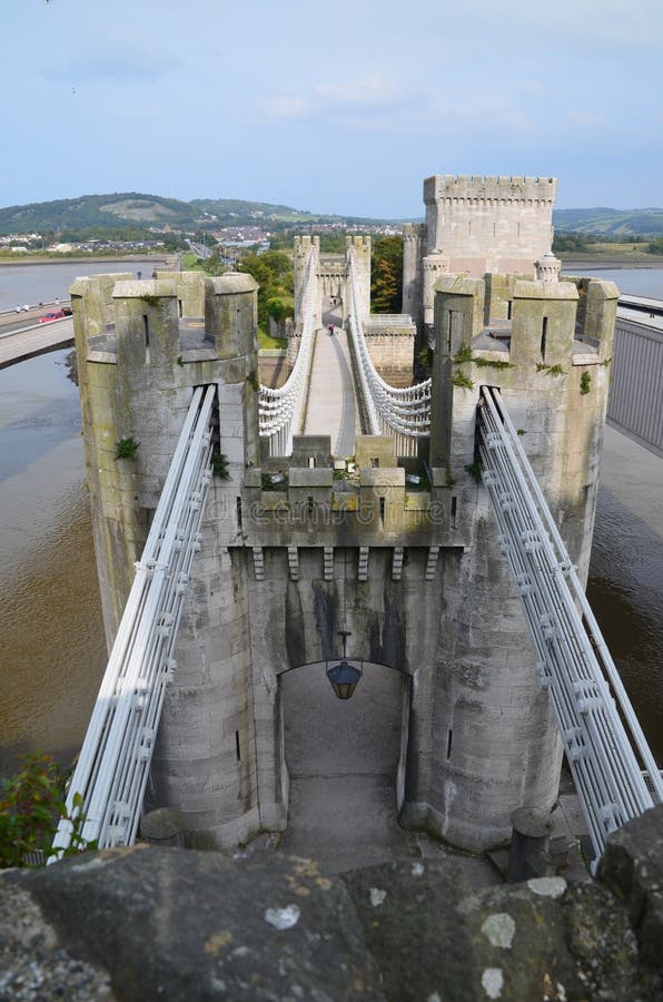Conwy Castle stock photo. Image of gate, ruins, welsh - 45520808