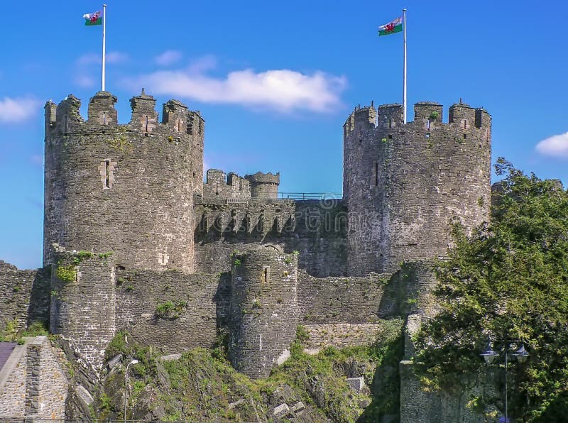 Conwy castle, Wales editorial photo. Image of tower - 270778556