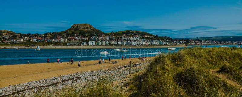 Conwy Morfa Beach in Wales on the Summer ,in the Nice Weather Editorial ...