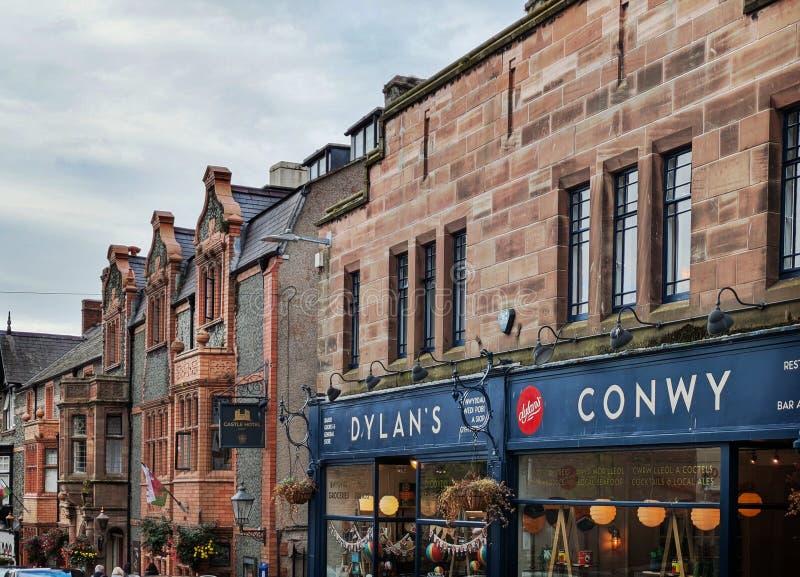 Conwy, Wales - UK - 09-29-2024: Dylan S Restaurant and Shops in ...