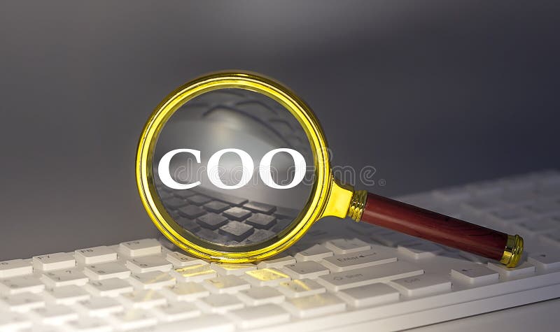 COO Text on Magnifier on a Keyboard, Business Concept Stock Photo ...