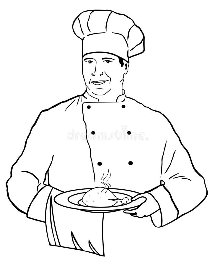Big chef Mr. cook stock vector. Illustration of graphic - 21424541