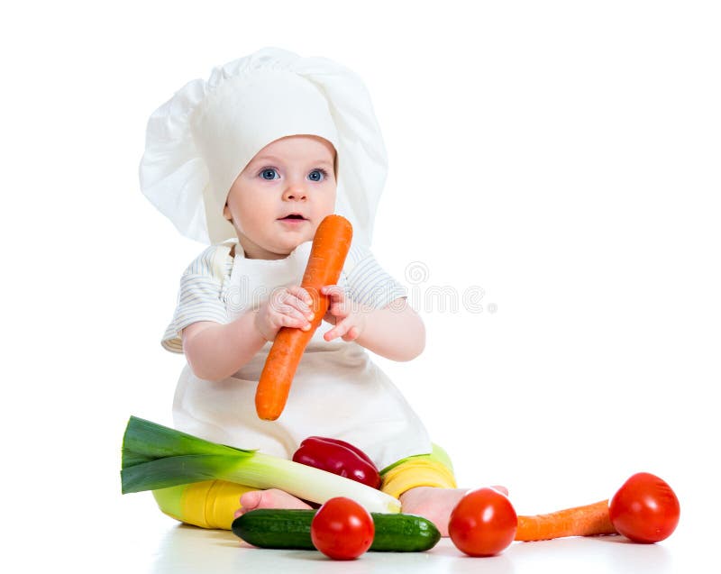 Cook Baby Eating Healthy Food Stock Image - Image of assistance, baby ...