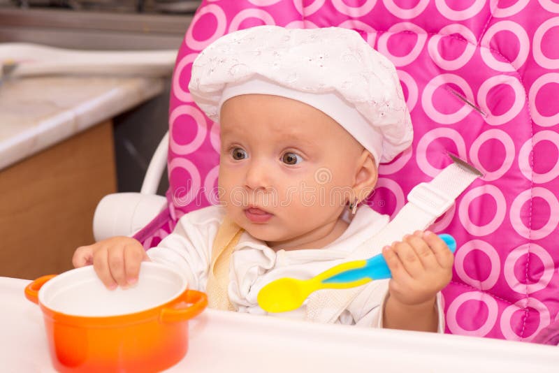 Cook baby stock image. Image of cooker, cute, kitchen - 60603751