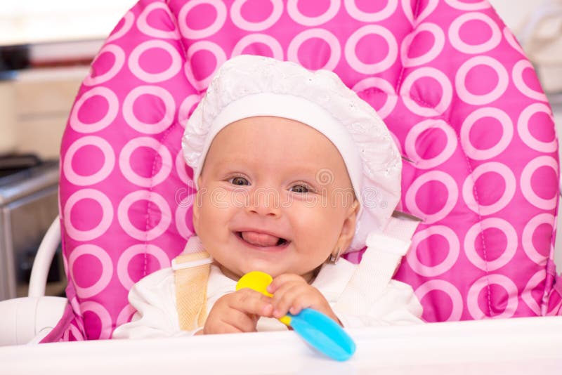 Cook baby smiling stock image. Image of blue, natural - 60600583