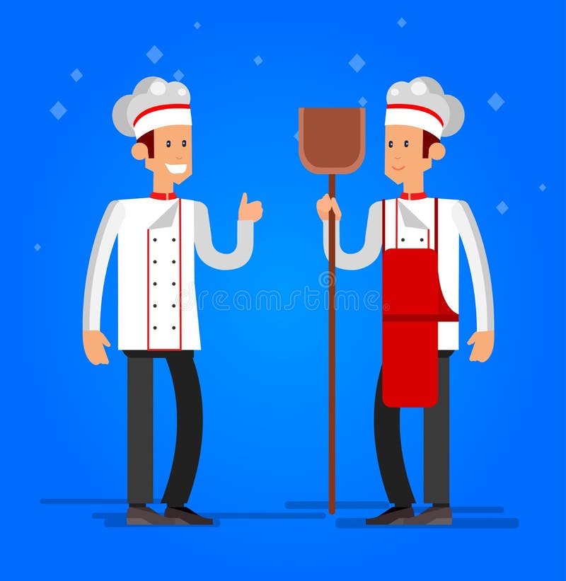 Cook Baker Cooking Bread Icon Bakery Background Flat Design Vector ...