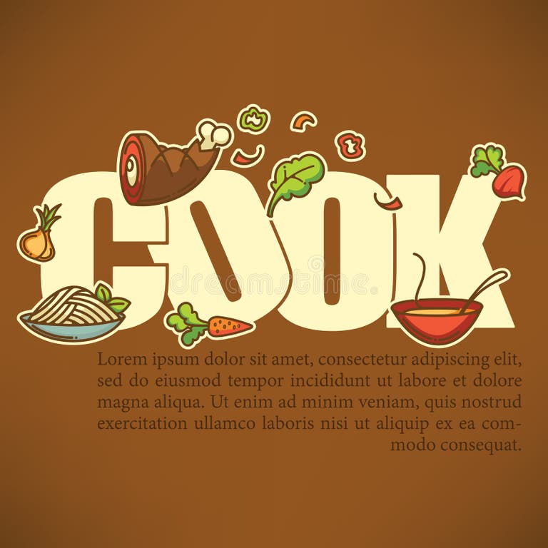 Cook banner stock vector. Illustration of cooking, light - 74962903