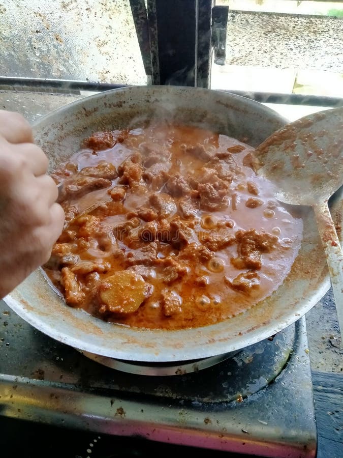 Cook the Beef Rendang Menu for Lunch Stock Photo - Image of menu ...