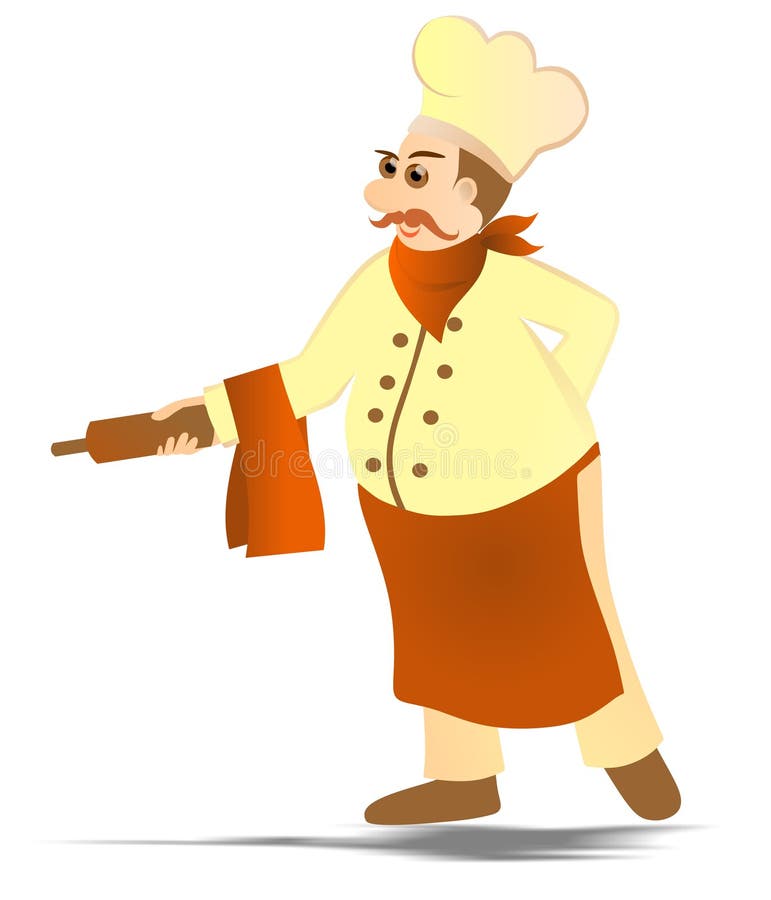Cook cartoon stock vector. Illustration of illustrated - 38223256