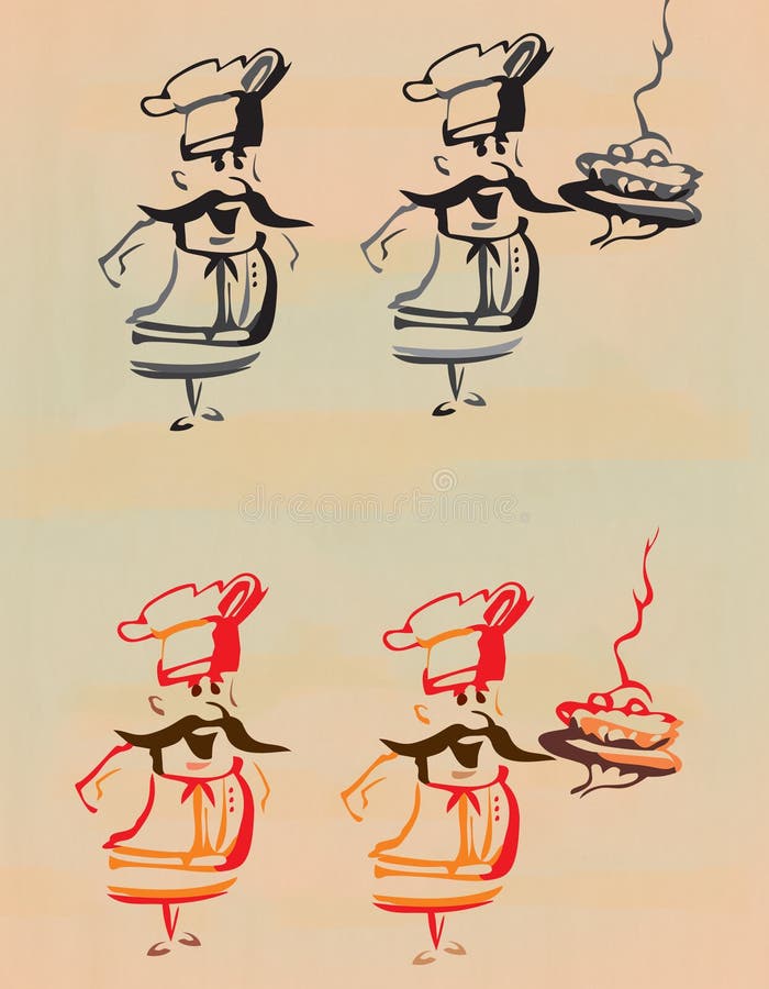 Cook stock illustration. Illustration of menu, bistro - 54713192