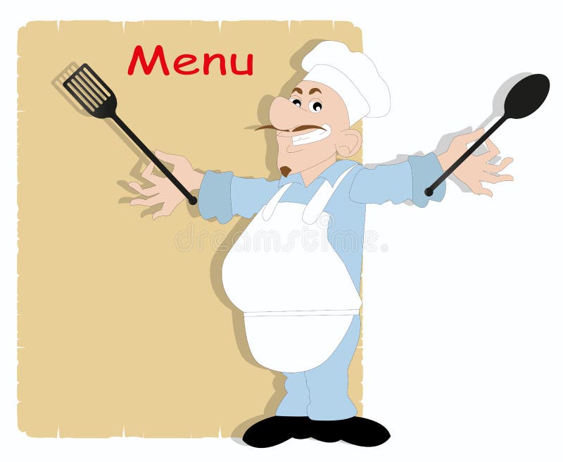 Cook cartoon style stock vector. Illustration of vector - 42712033