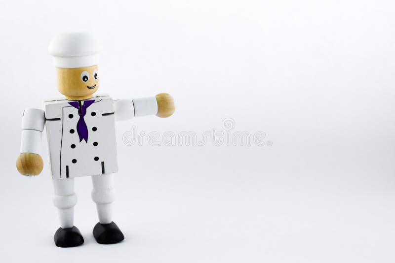 Cook Chef. Wooden Toy Cook Chef Figure Stock Photo - Image of concept ...