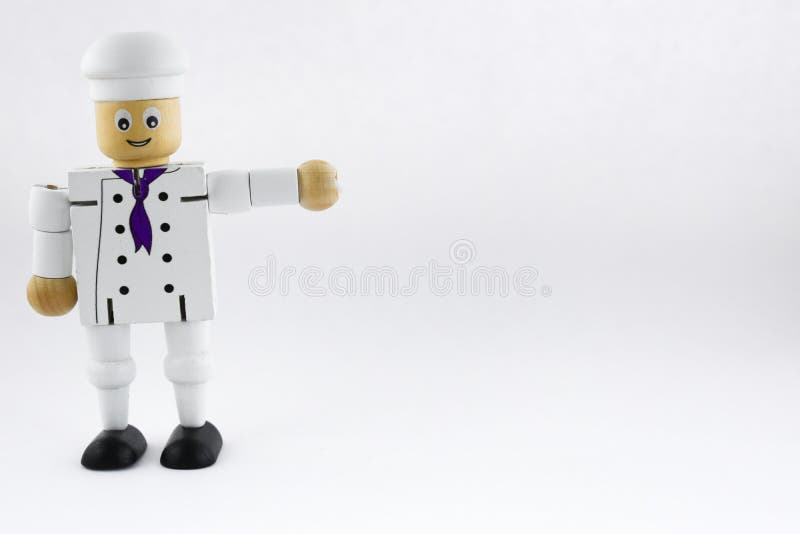 Cook Chef. Wooden Toy Cook Chef Figure Stock Photo - Image of little ...