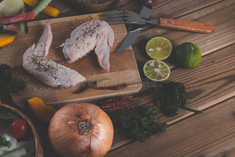 Cook Chicken and Vegetables in the Kitchen Stock Image - Image of hotel ...