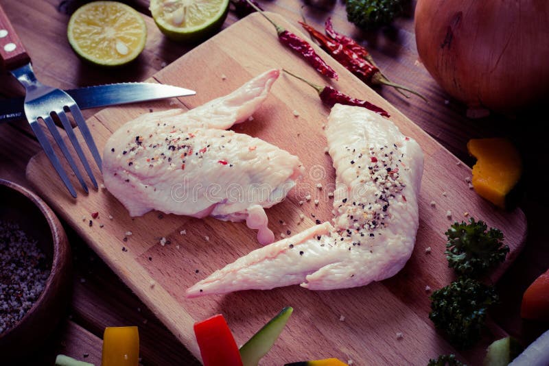 Cook Chicken and Vegetables in the Kitchen Stock Image - Image of lunch ...