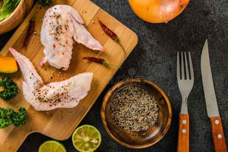 Cook Chicken and Vegetables in the Kitchen Stock Image - Image of ...