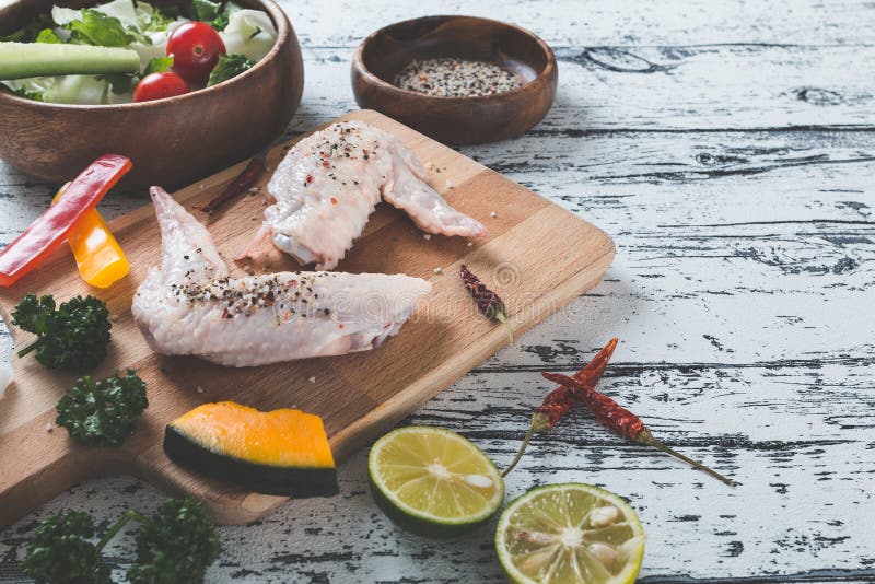 Cook Chicken and Vegetables in the Kitchen Stock Image - Image of ...