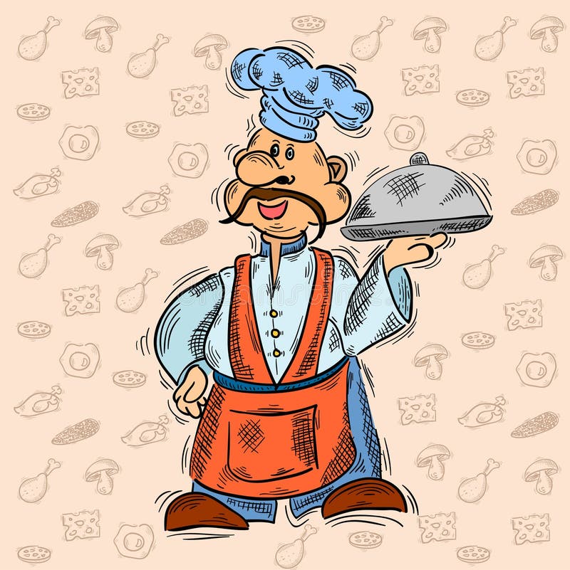 Cook chief meal stock vector. Illustration of vegetarian - 36762672