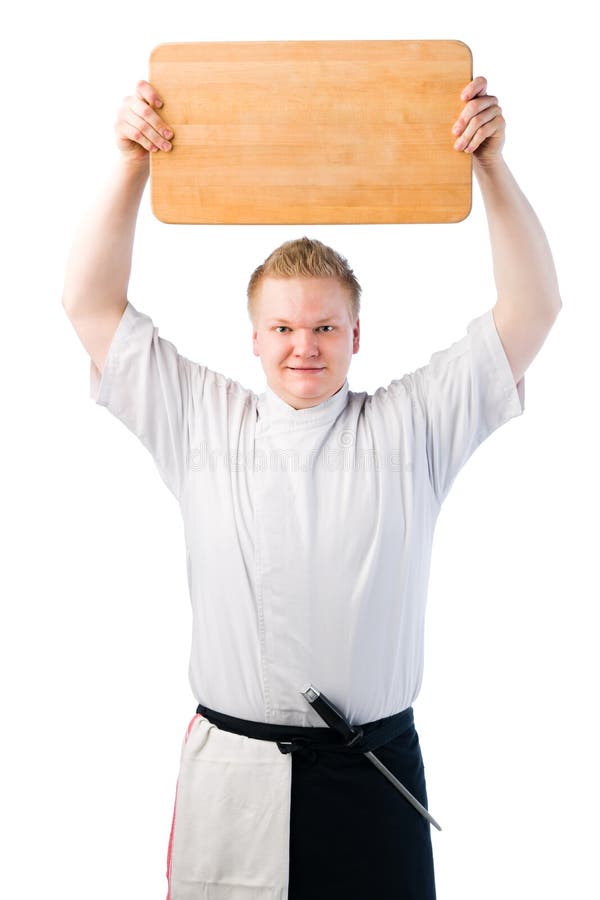 Cook and chopping board stock image. Image of sharpener - 24828925