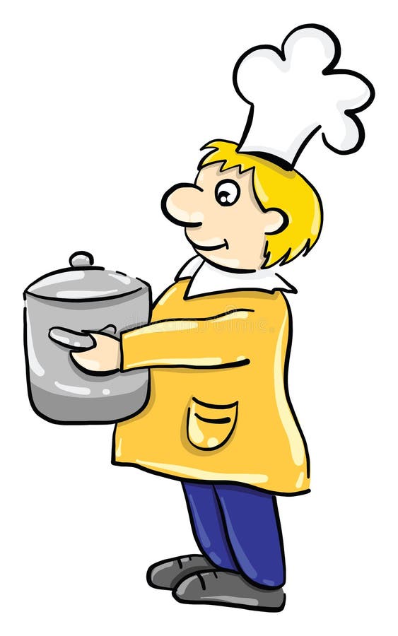 Cook Cooking , Illustration, Vector Stock Vector - Illustration of ...