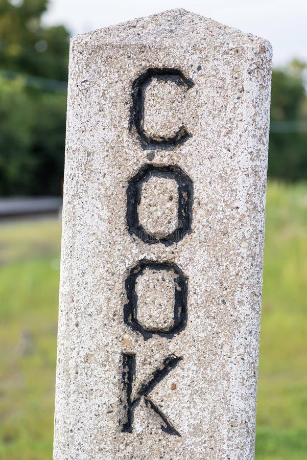 Cook County Marker Post in Chicago Stock Image - Image of sign ...