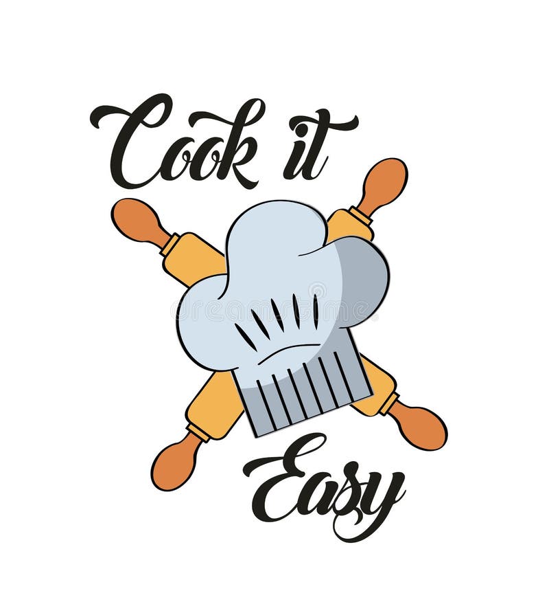 Cook it easy flat stock vector. Illustration of diet - 94498243