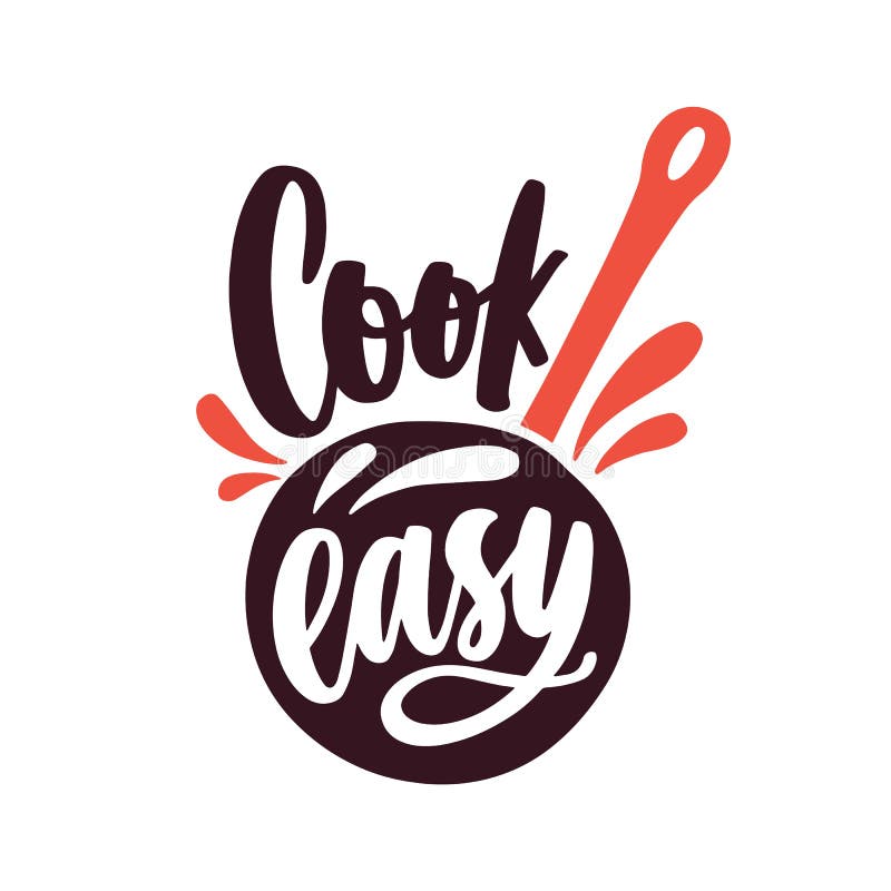 Cook Easy Label of Culinary School Vector Flat Illustration. Cooking ...