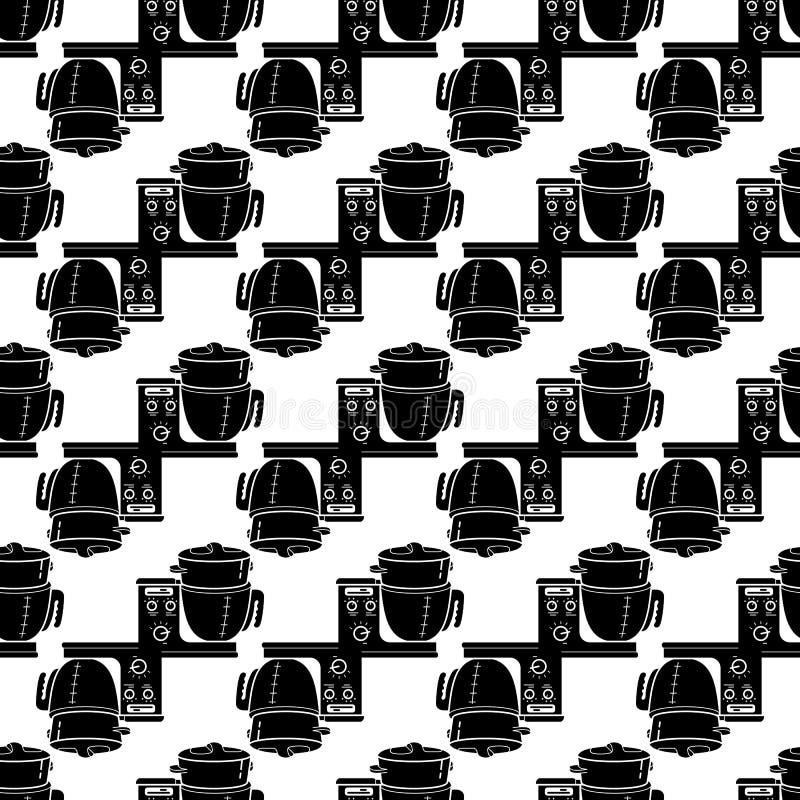 Cook Food Processor Pattern Seamless Vector Stock Vector - Illustration ...