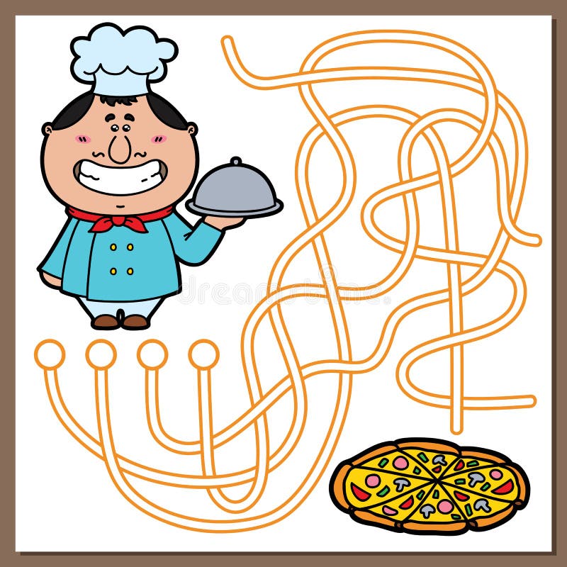 Easy Pizza Mazes For Kids