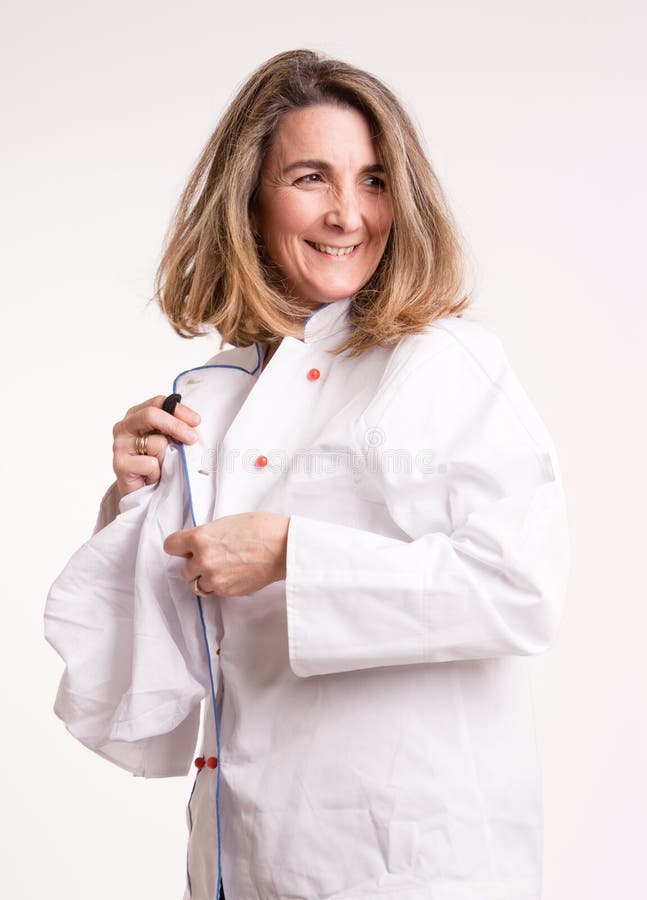 Cook getting ready stock image. Image of buttoning, shot - 53944179