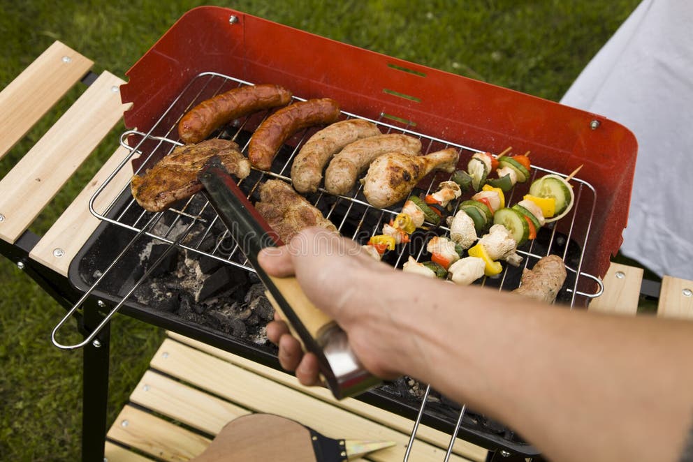 Cook and grill stock image. Image of barbecuing, burn - 25140123