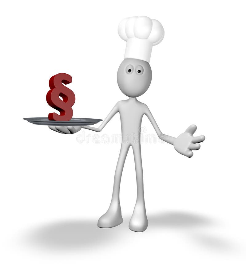Cook Guy with Paragraph Symbol Stock Illustration - Illustration of ...