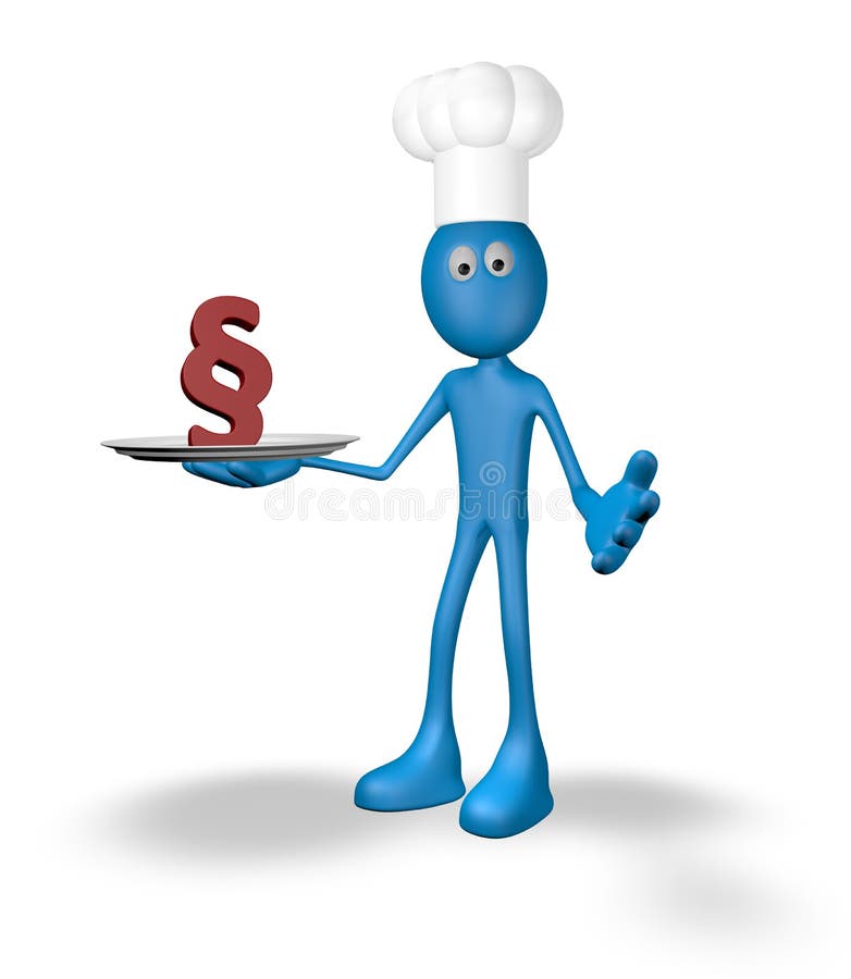 Cook Guy with Paragraph Symbol Stock Illustration - Illustration of ...