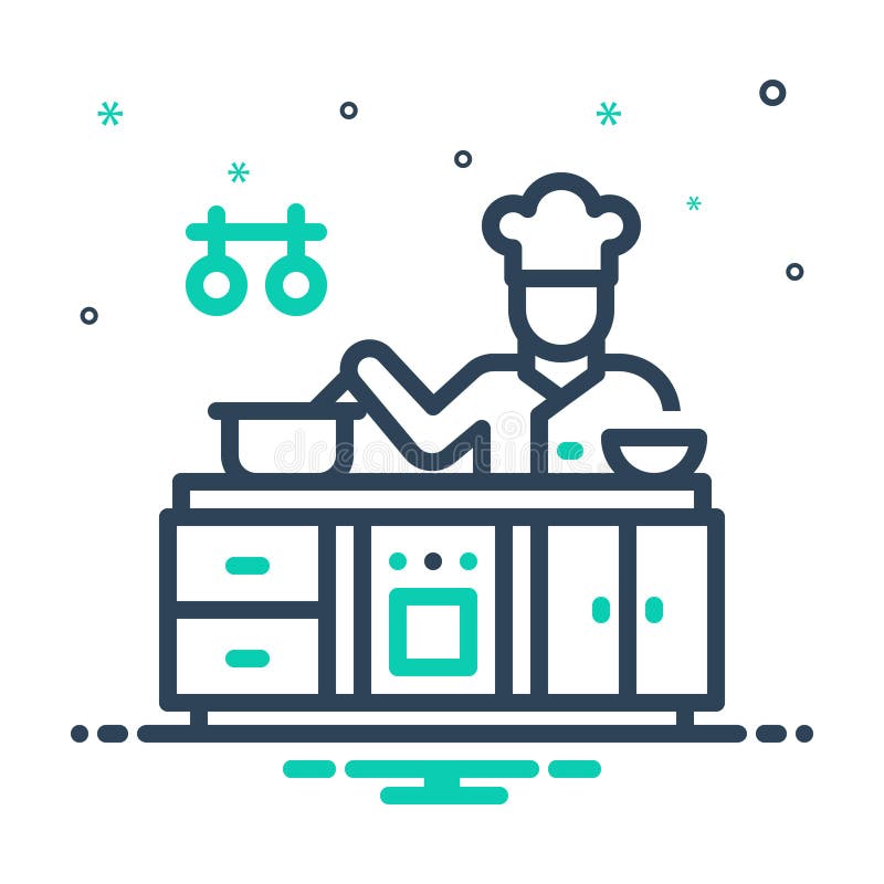 Mix Icon for Cook, Prepare and Baker Stock Illustration - Illustration ...